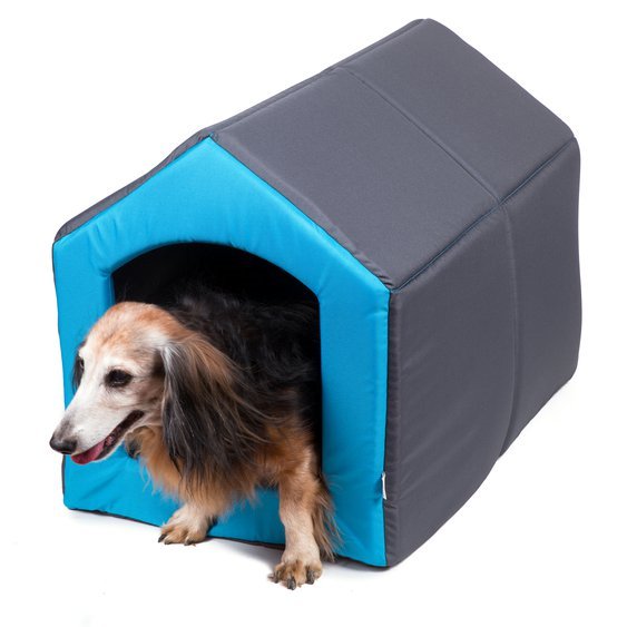 Bouda pro psa 2v1 HOUSIE MULTI no.3 šedá s tyrkysem | Výroba a prodej ...